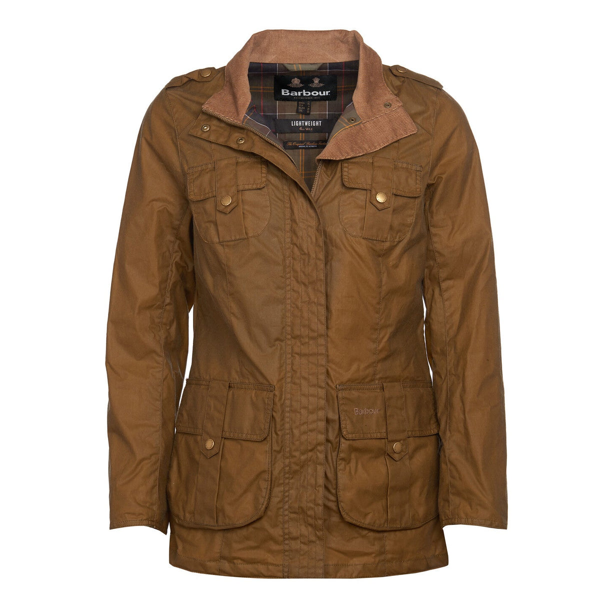 Barbour Defence Lightweight Wax Jacket - Sand/Classic – Armstrong ...